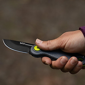 UCO Ingalls Switch-Lok Slip Joint Pocket Knife with D2 Steel Blade, Coal Grey, 2.6 Inch Blade