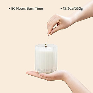 LA JOLIE MUSE Vanilla & Coconut Scented Candles, Candles Gifts for Women, Natural Soy Wax Candles for Home Scented, 80 Hours Long Burning