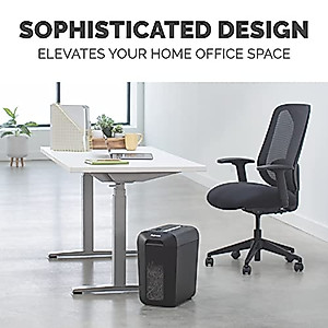 Fellowes LX65 10-Sheet, P4 Cross-Cut Deskside Paper Shredder with SafeSense