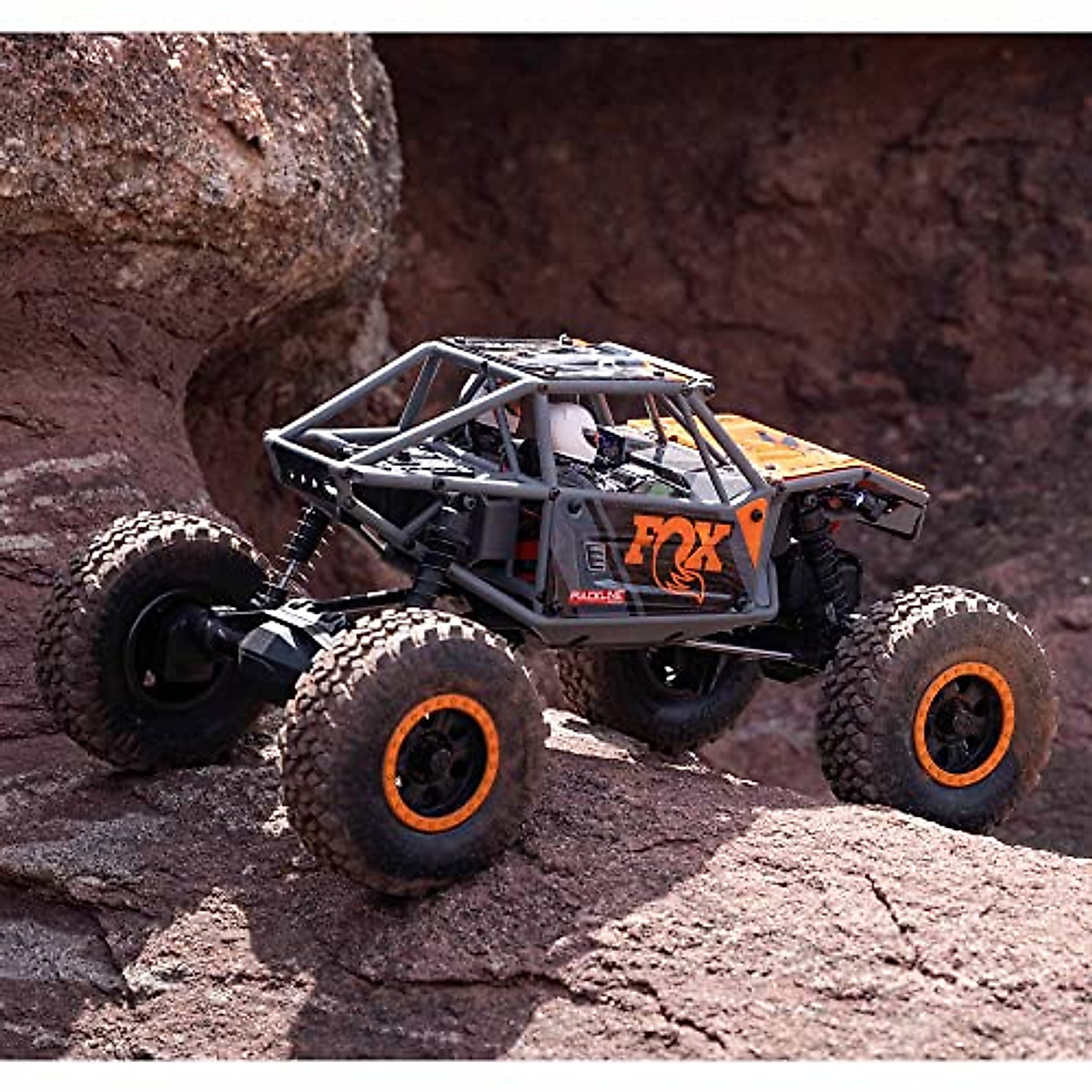 Axial RC Crawler 1/18 UTB18 Capra 4 Wheel Drive Unlimited Trail Buggy RTR (Battery and Charger Included) Grey, AXI01002T2,Grey/Orange