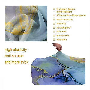 Wondertify Colorful Marble Paint Travel Suitcase Protector Alcohol Ink Watercolor Purple Blue Pink Black And White Swirl Elastic Washable Luggage Cover With Concealed Zipper Fits 29-32 Inch