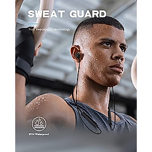 MUBIAO Bluetooth Headphones Neckband 20Hrs Playtime V5.0 Wireless Headset Sport Noise Cancelling Earbuds w/Mic for Gym Running Compatible with iPhone Samsung Android