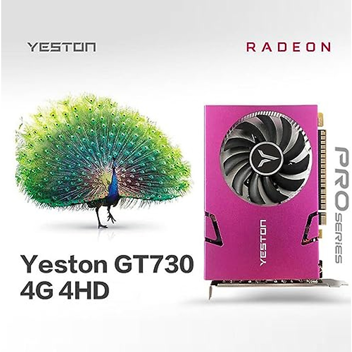 Yeston GT730 4GB 4HDMI Gaming Graphics Cards ,128 bit DDR3 993/1600MHz 4-Screen Graphics Card Support Split Screen 10bit Color Depth HDR with 4 HDMI Ports