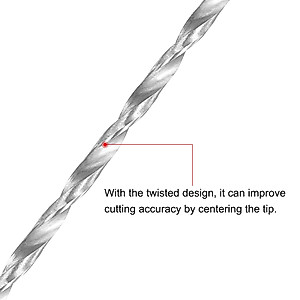 uxcell HSS(High Speed Steel) Extra Long Twist Drill Bits, 3mm Drill Diameter 300mm Length for Hardened Metal Woodwork Plastic Aluminum Alloy 2 Pcs