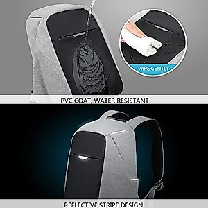 oscaurt Anti Theft Backpack - 15.6 Inch Laptop Travel Backpack with Hidden Zipper and USB Charging Port - Waterproof Business Computer Bag for Men & Women