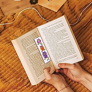 10Pcs Cross-Stitch Stamped Kits,Cross Stitch Bookmark Kits Pre-Sorted Floss for Kids Adults Beginner, DIY Pre-Printed Crossstitch for Book Lovers (5 Styles)