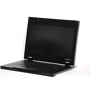 KVM Console 17.3 Full HD - Made in USA - TAA Compliant - 1U Rackmount Console Rack - Server Rack Mount Monitor with 1920 x 1080 Resolution - Rackmount Monitor with VGA & Display Port by Uptyma