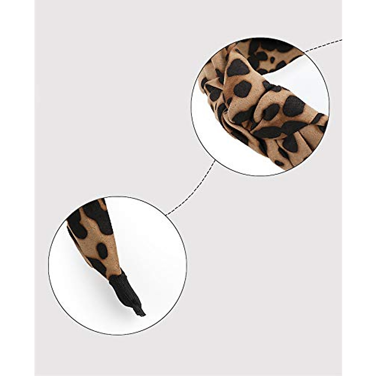 Leopard Print Headband for Women Girls, Wide Knotted Bow Headbands Leopard Print Headband Cheetah Hairband Hair Accessories Head Band Wrap