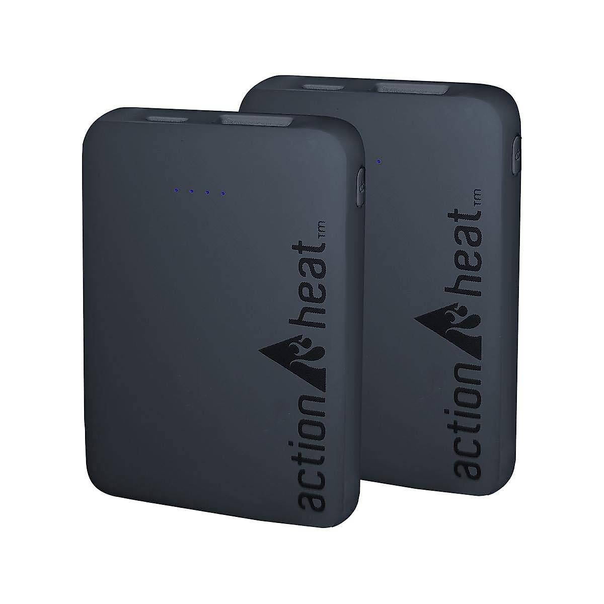 ActionHeat Portable 5V Power Bank 3000mAh Kit – Dual, Two Li-Poly Rechargeable Batteries for Heated Garments and Charging Tablets, Smartphones – Black