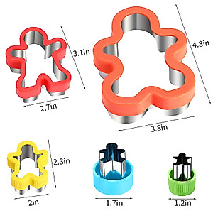 Gingerbread Man Cookie Cutters Set, Christmas Cookie Cutters Shapes, Stainless Steel Christmas Cookie Cutters, Fruit Vegetable Sandwich Cutter, Food Decoration Baking Tools & Accessories