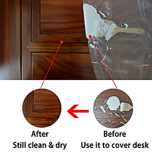 10 Piece Painter Plastic Drop Cloths Sheet,Waterproof Anti-dust Cover,9x12 Feet Disposable Tarp for Painting for Couch/Furniture Cover