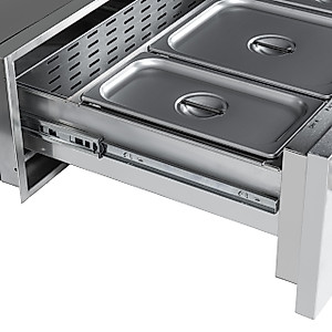 KoolMore 30 in. Built-in Residential Warming Drawer with Three Compartments in Stainless-Steel (KM-RWD-30SS)