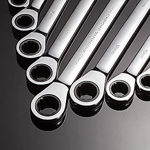 Qnkaa Ratchet Wrench Set Metric Spanner Kit 12 Piece 8-19mm, Roll Bag Packed, Perfect for Home, Bike, and Car Repair