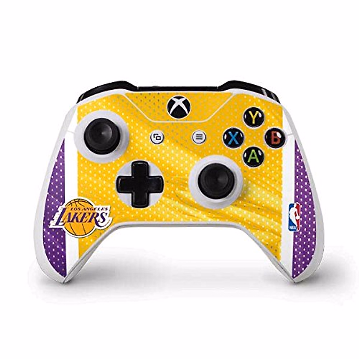 Skinit Decal Gaming Skin Compatible with Xbox One S Controller - Officially Licensed NBA Los Angeles Lakers Home Jersey Design