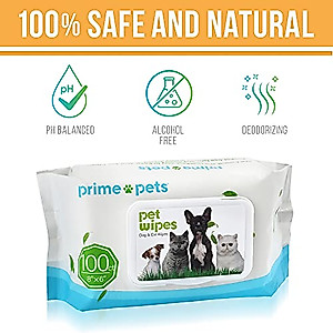 Dog Grooming Wipes, 600 Count 6x8Inch Deodorizing Wipes for Dogs & Cats, 100% Fragrance Free, Natural Pet Wipes for Cleaning Faces Bums Eyes Ears Paws Teeth, Dog Wipes