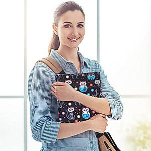 Day of The Dead Cats Book Sleeve, Dia De Los Muertos Skull Book Covers for Paperbacks Book Sleeves with Zipper 11 X 8.5 Inch