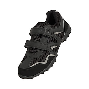 Mountain Warehouse Mars Kids Adaptive Non-Marking Sneakers Black Kids Shoe Size 2 US