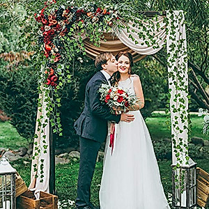 HATOKU 12pcs 84ft Fake Ivy Vines Artificial Ivy Leaves Fake Ivy Garland Greenery Hanging Vines for Wedding Bedroom Wall Indoor Outdoor Home Decoration