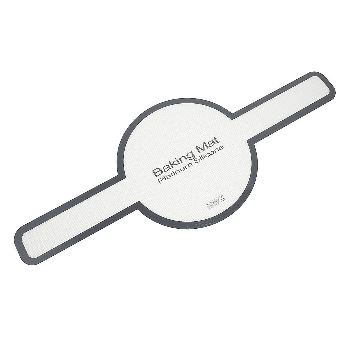 Operitacx Silicone Baking Mat for Dutch Oven Bread Baking Non- Stick Dough Rolling Pad with Long Handles Reusable Table Sheet White Black