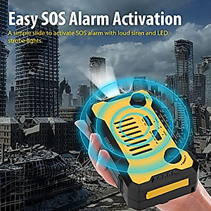 Megatek NOAA Emergency Weather Radio with 5000mAh Phone Charger, Hand-Crank/Solar/Battery Powered Survival Radio with AM/FM, SOS Alarm, Flashlight & Reading Light, USB-C Rechargeable [2022-New]