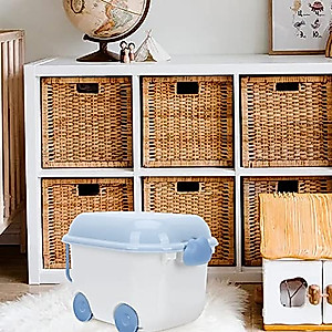 Cabilock Storage Basket Cube Storage Box Box with Wheel Box Chest with Wheel Rolling Storage Box with Wheels Stackable Storage Chest