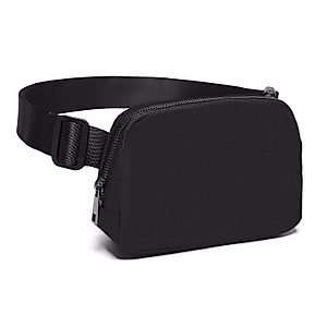Belt Bag for Women Fanny Pack Crossbody Bags for Women Fashion Waist Packs with Adjustable Strap Gifts for Teenage Girls Women Men (Black)