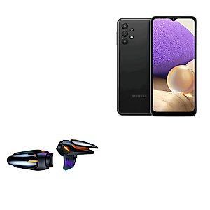 BoxWave Gaming Gear Compatible with Samsung Galaxy A32 5G - Touchscreen QuickTrigger Auto, Trigger Buttons Autofire Gaming Mobile FPS - Jet Black