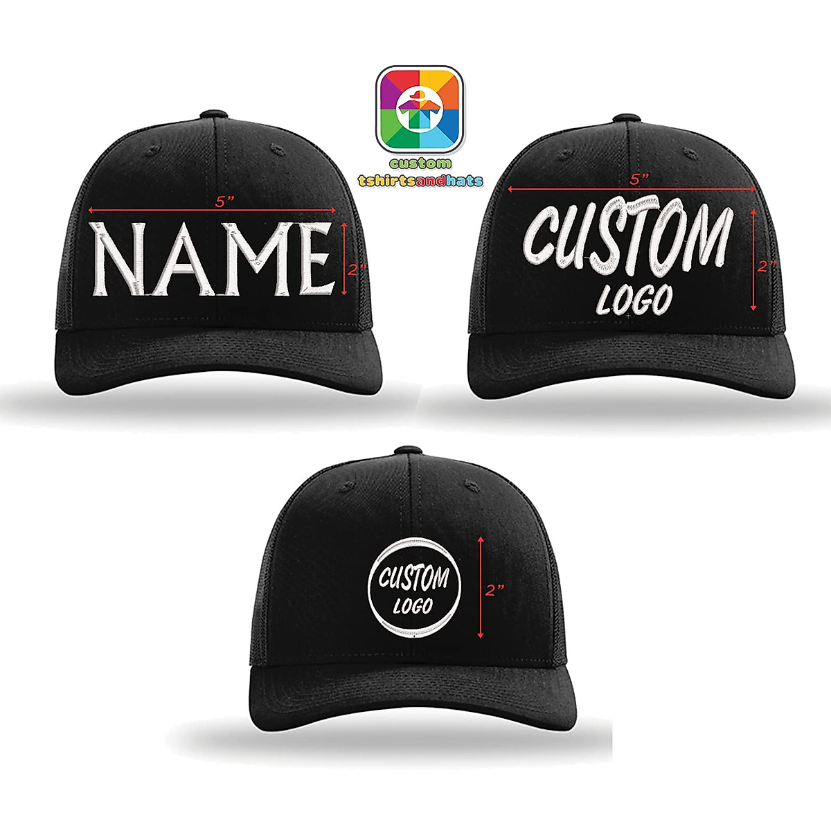 Baseball Premium Fitted Flat Brim Flex Fit Hat Custom Personalized Logo Elastic Closure Hat for Men and Women Custom Embroidered (L/XL, Black)
