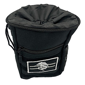 Luck Lab DND Drawstring Dice Bag with Removable Dragon Patch - Multiple Pockets and Large Dice Storage Area (200 + dice) for Dungeons and Dragons (d&d),RPG, MTG and All Table Top Gaming- Black