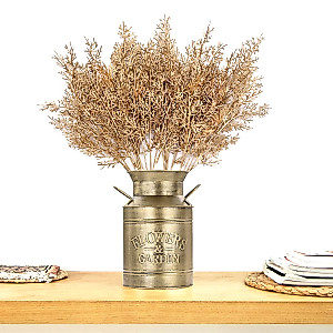 LOVENIMEN Artificial Plants for Christmas Decor, Gold Antler Grass Bunches Fake Shrubs Leaves Faux Branch Indoor Outdoor Home Garden Party Hotel Verandah Wedding DIY Xmas Decoration - Golden 4 Pack