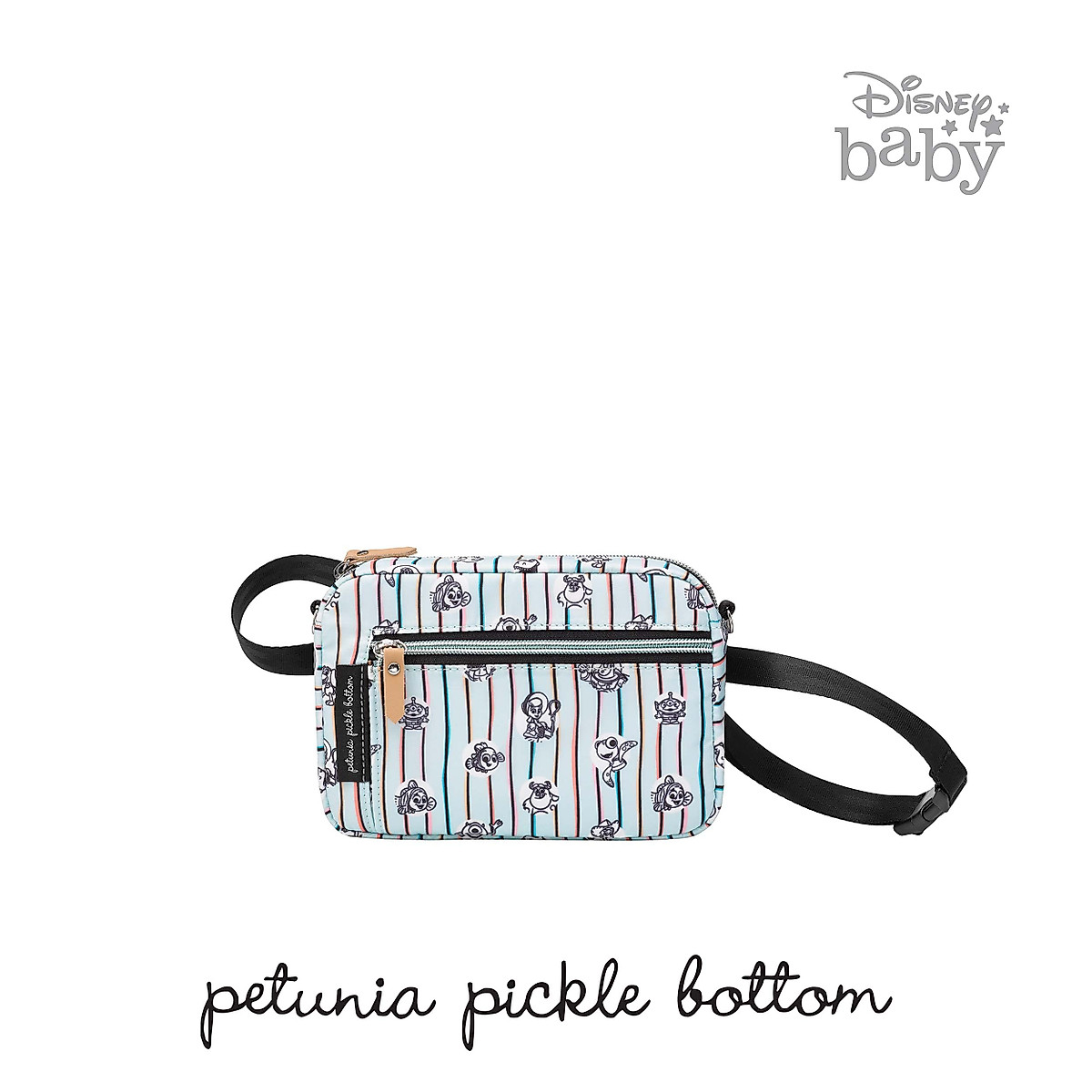 Petunia Pickle Bottom Adventurer Wristlet, Crossbody Strap, Waist Belt Bag, Purse, Wallet | Versatile, Fashionable | Disney & Pixar Playday