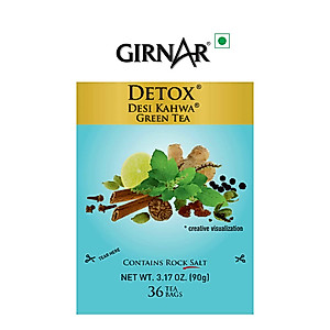 Girnar Detox Green Tea, (36 Teabags)
