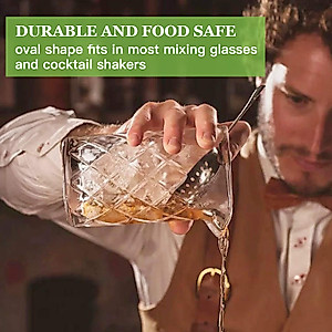 Stainless Steel Julep Strainer Akamino 4 Pack Cocktail Strainer Spoon for Drink Home Kitchen Bar