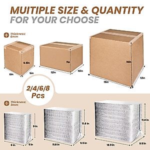 YSSOA Thermo Chill Double Insulated Carton with Foil Insulated Bag Liner, Small Mailing Box, Shipping Box for Mailing, Shipping, Packing, Moving,Box Inside Dimension 6’’x5’’x9’’, 2 Pack.