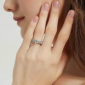 BERRICLE Sterling Silver Solitaire Wedding Engagement Rings 0.7 Carat Cubic Zirconia CZ Heart Ring for Women, Rhodium Plated Size 6