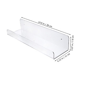 Cabilock 3pcs Shelf Wall Mounted Acrylic Rack Storage -Mounted Mounted Hanging Rack