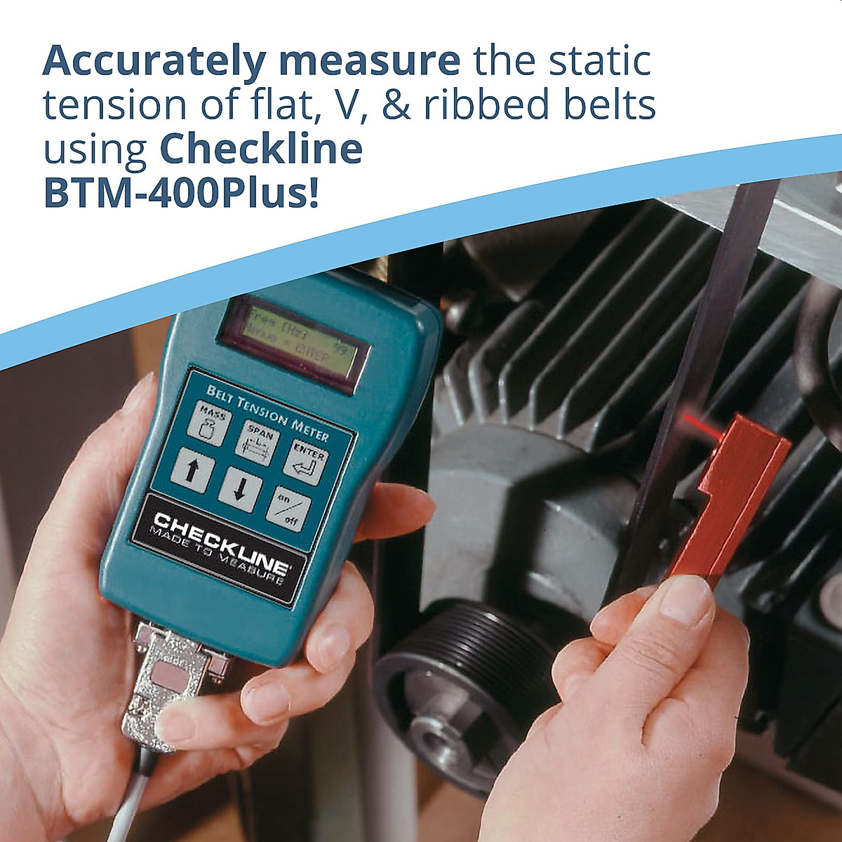 Checkline Belt Tension Checker for Vehicles & Machines - Quick & Accurate Results, 100-800 Hertz