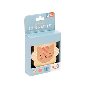 Petit Collage Friends Lion Rattle
