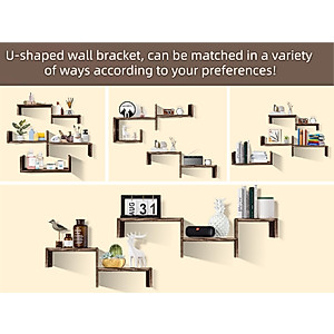 cbesvfo Wood Floating Shelves for Wall Shelf for Bedroom, Hanging Floating Book Shelves for Room Wall Shelves for Bedroom Wall, Repisas Flotantes De Pared, Suitable for Bedroom, Living Room, Kitchen