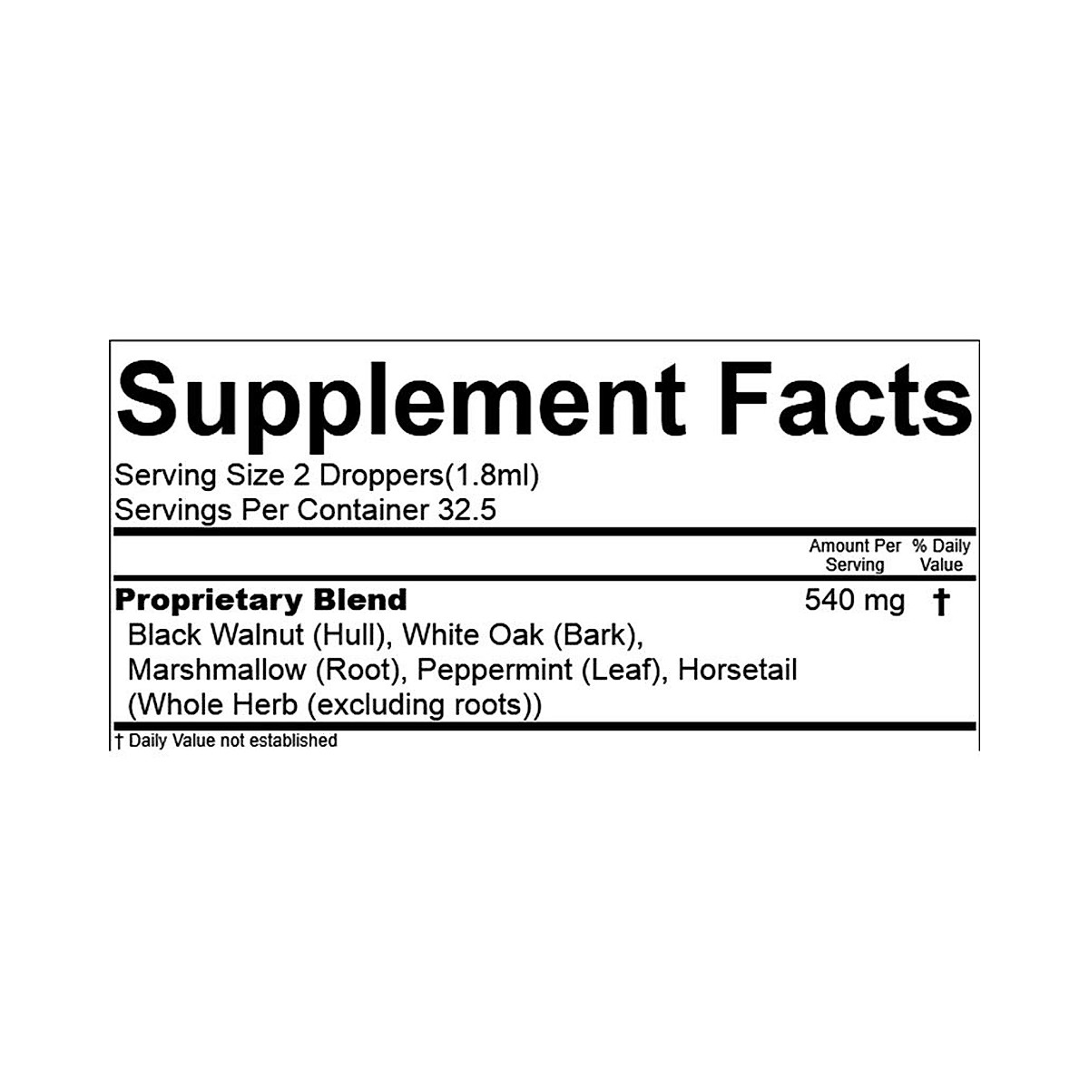 Dental Health Formula, Black Walnut - Organic Fluoride (4 oz)