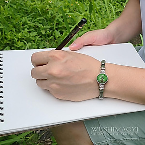 WUSHIMAOYI Brown Leather Bracelet Celtic Tree Of Life Bracelet Celtic Tree Of Life jewelry Celtic Tree Bracelet Celtic Bracelet Dark green Bracelet