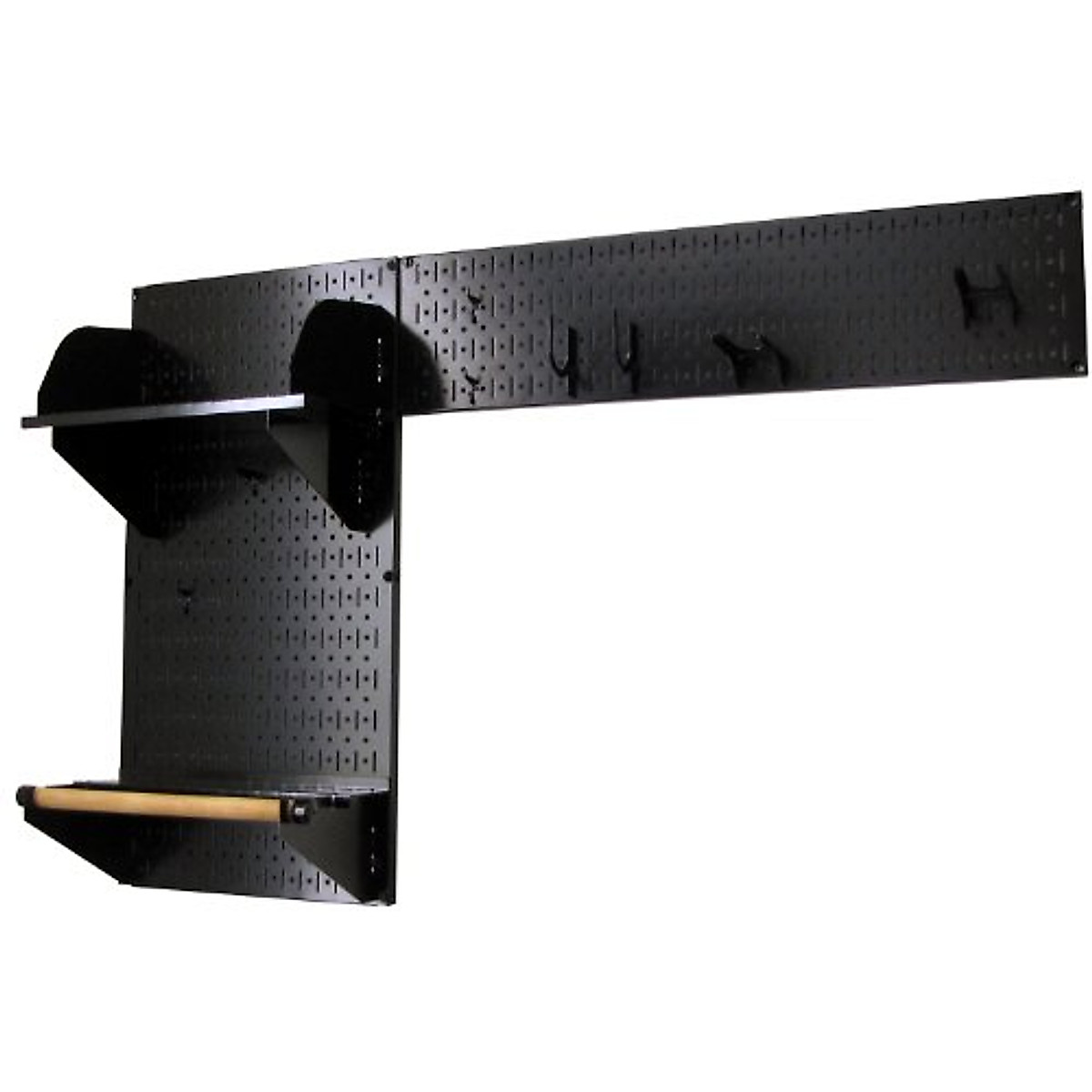 Wall Control Pegboard Garden Supplies Storage and Organization Garden Tool Organizer Kit with Black Pegboard and Black Accessories