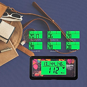 Jayron Backlight Digital 9,999 Days Countdown Timer Big LCD Display Count Down for Retirement Wedding Vacation Christmas Event Classroom Cruise