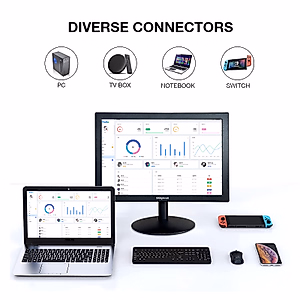 SKitphrati 15.6 Inch Small PC Monitor, FHD VA 1080P Desktop Display with 1920x1080 99% sRGB HDMI VGA Ports, VESA Mounting, LED Monitor for PC, Laptop and Computer, Black