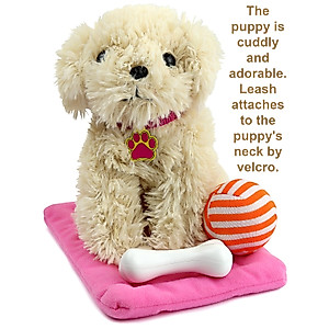 Click N' Play Toy Puppy Set for Kids, Dog Bed - Little Toddler Girl Toy, Toys 3+ Year Old Girls, Three Year Old Girl Gifts,Toy Dogs for Kids - Puppy Toys for Kids