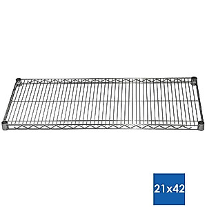 Shelving Inc. 21" d x 42" w x 72" h Chrome Wire Shelving with 4 Tier Shelves, Weight Capacity 800lbs Per Shelf