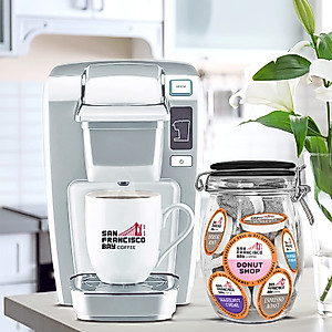 San Francisco Bay Compostable Coffee Pods - Assorted Variety Pack (80 Ct) K Cup Compatible including Keurig 2.0, Donut Shop, Colombian, Hazelnut, Espresso