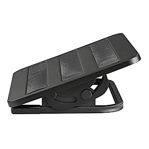 Safco Products Ergonomic Tilting Footrest, Durable Steel Construction, Great for Tables and Desks, Black, 12"D x 15"W x 5.25"H