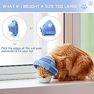 Cat Cone Collar Adjustable Cat Recovery Collar Size L Soft Elizabethan Collar for Dog, Collar Cone Pet Puppies for Dog Cat After Surgery, Injury