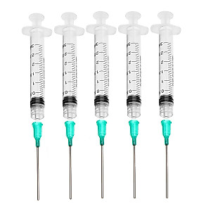 Dispensers Applicator Syringes Set, 5 Pack 3ml Dispensing Syringes With Dispensing Needles and Caps for DIY Quilling, Acrylic Painting, Oiler Bottle, Craft, Artwork Hobbies
